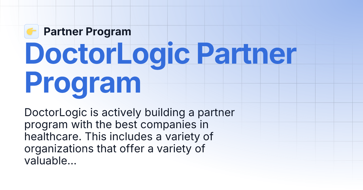 DoctorLogic Partner Program | Partner Program
